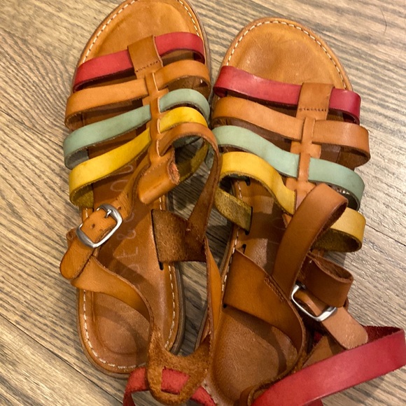 Shoes | Multicolored Leather Sandals Excellent Condition | Poshmark